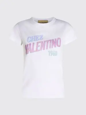 Valentino Garavani Chez Slim Fit Cotton T-shirt With Logo Print
