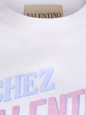 Valentino Garavani Chez Slim Fit Cotton T-shirt With Logo Print