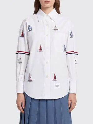 Thom Browne Embroidered Sailboat Shirt - White