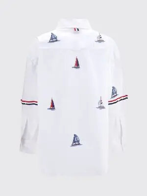 Thom Browne Embroidered Sailboat Shirt - White