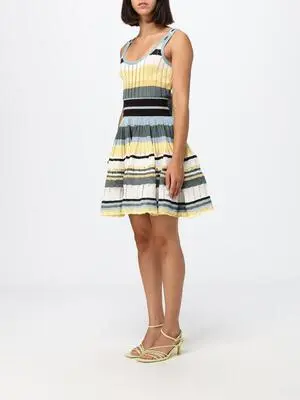 Alaïa Striped Knit Off-the-shoulder Mini Dress