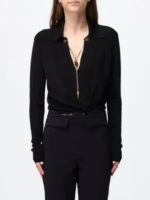 Elisabetta Franchi Draped Bodysuit With Chain Detail