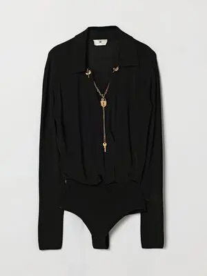 Elisabetta Franchi Draped Bodysuit With Chain Detail