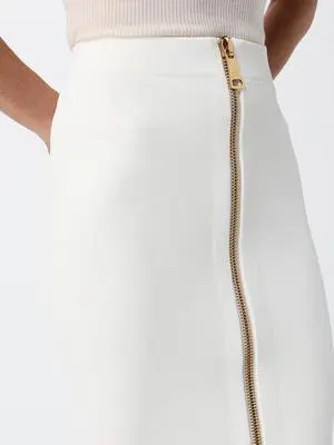 Elisabetta Franchi Pencil Skirt With Zip Front Detail