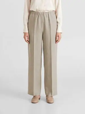 Fabiana Filippi High-waisted Palazzo Trousers With Jewel Detail - Beige