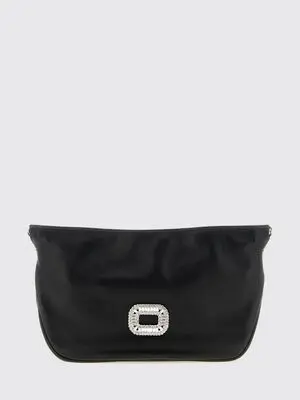 ROGER VIVIER Pilgrim Leather Crossbody Bag With Jewel Buckle