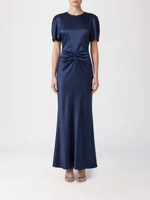 Victoria Beckham Isabella Ruched-waist Crêpe Long Evening Gown