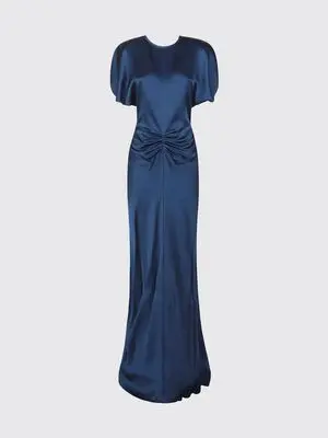 Victoria Beckham Isabella Ruched-waist Crêpe Long Evening Gown