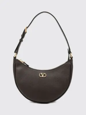 Valentino Garavani Vlogo Signature Calfskin Mini Hobo Bag - Brown
