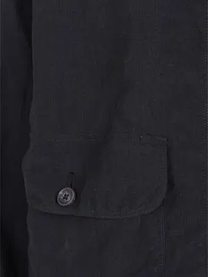 ZIGGY CHEN Shirt-style Pure Linen Bomber Jacket With Zip And Patch Pockets