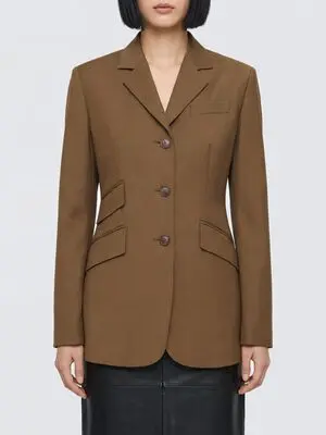 Max Mara Single-breasted Cropped Blazer In Virgin Wool With A Slim Fit - Kaki