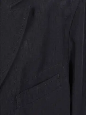 ZIGGY CHEN Single-breasted Pure Linen Blazer With Wrinkled Effect And Lapels