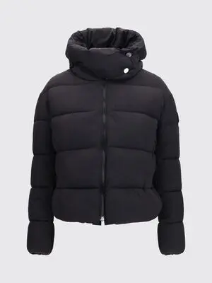 Pinko Giza Quilted Nylon Short Puffer Jacket With High Neck And Love Birds Logo - Black