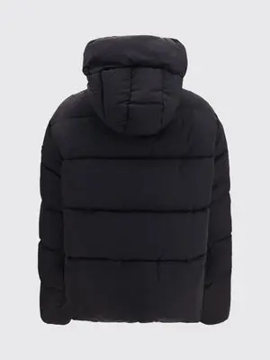Pinko Giza Quilted Nylon Short Puffer Jacket With High Neck And Love Birds Logo - Black
