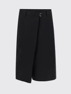 MAISON MARGIELA High-waisted Cotton Wrap Shorts With Frayed Hem