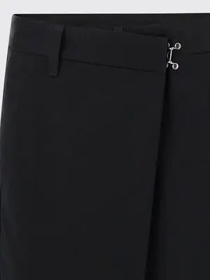 MAISON MARGIELA High-waisted Cotton Wrap Shorts With Frayed Hem