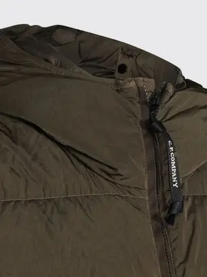 C.P. COMPANY Chrome-r Goggle Hooded Down Jacket In Recycled Nylon - Green