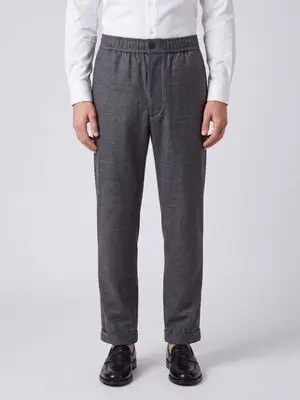Giorgio Armani Slim Fit Virgin Wool And Cashmere Trousers - Black