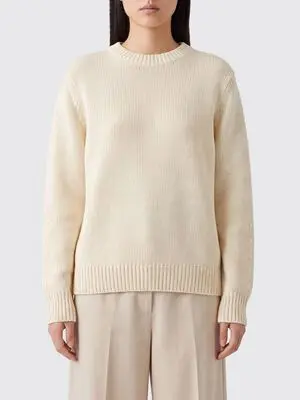 TOTEME Long-sleeved Crewneck Cotton Jumper - Ecru