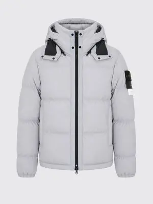 Stone Island Padded Ripstop Nylon Down Jacket With Removable Hood - Grey