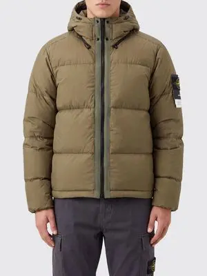 Stone Island Padded Ripstop Nylon Down Jacket With Removable Hood - Military