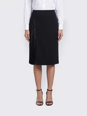 JIL SANDER Fiala High-waisted Pleated Virgin Wool Pencil Mini Skirt - Black