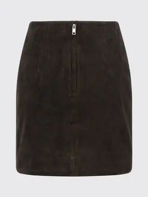 ROTATE BY BIRGER CHRISTENSEN Suede Zip-up Mini Skirt