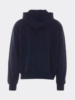 Drole De Monsieur Cotton Zip-up Hoodie With Embroidered Logo