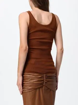 Elisabetta Franchi Ribbed Knit Tank Top - Brown