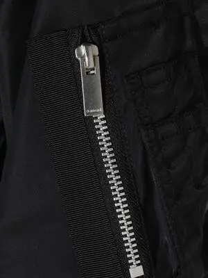 Sacai Slim Fit Double-breasted Short Coat In Wool With Nylon Inserts