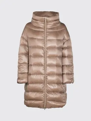 Herno Long Quilted Nylon Puffer Coat With High Neck And Down Padding - Dove Grey