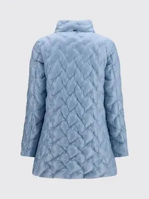 Herno Slim Fit Long Quilted Nylon Puffer Coat With High Neck And Zip