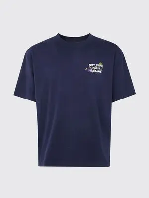 Drole De Monsieur Slogan Print Cotton T-shirt With Dropped Shoulders