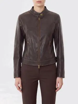 Liu Jo Faux Leather Biker Jacket With High Collar
