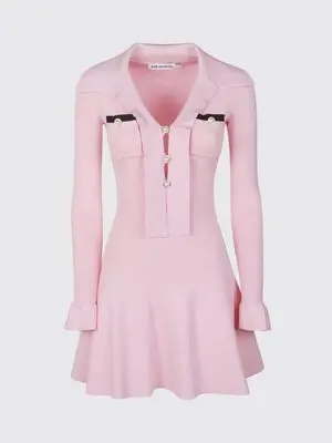 SELF-PORTRAIT Slim Fit Knit Mini Dress With Jewelled Buttons And Shawl Collar