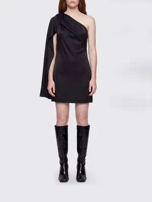 Stella McCartney Asymmetrical One-shoulder Crêpe Mini Dress - Black