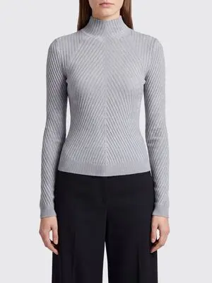 Victoria Beckham Ribbed Mock Neck Sweater