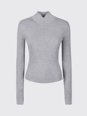 Victoria Beckham Ribbed Mock Neck Sweater