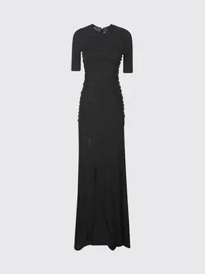 Victoria Beckham Long Sheath Dress In Jersey With Asymmetric Neckline