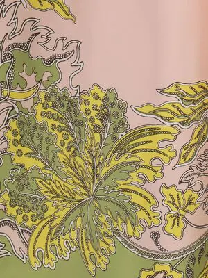 La DoubleJ High-waist Floral Silk Palazzo Trousers
