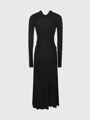 Victoria Beckham Asymmetric Long-sleeve Jersey Midi Dress