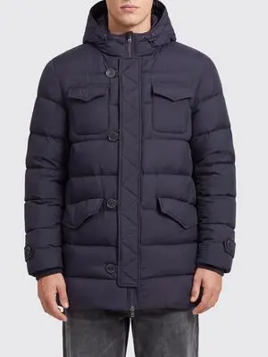 Herno Eskimo Waterproof Nylon Short Down Jacket With Goose Down Padding - Navy