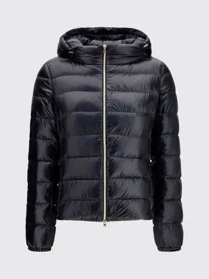 Herno Slim Fit Waterproof Nylon Down Jacket With Hood And Metal Zip - Black