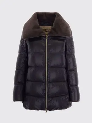 Herno Water-repellent Quilted Nylon Down Jacket With Fur Collar - Grey