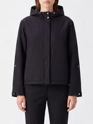 Herno Hooded Technical Fabric Cropped Windbreaker Jacket