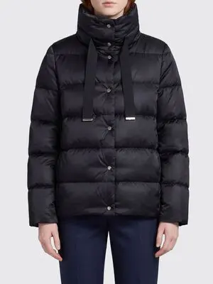 Herno Short Quilted Polyester Down Jacket With High Collar And Buttons - Black
