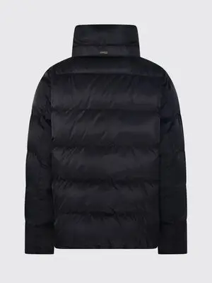 Herno Short Quilted Polyester Down Jacket With High Collar And Buttons - Black