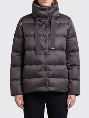 Herno Short Quilted Polyester Down Jacket With High Collar And Buttons - Grey