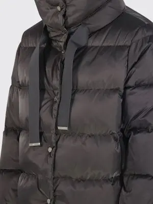 Herno Short Quilted Polyester Down Jacket With High Collar And Buttons - Grey
