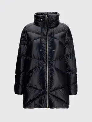 Herno Knee-length Quilted Nylon Down Jacket With High Collar